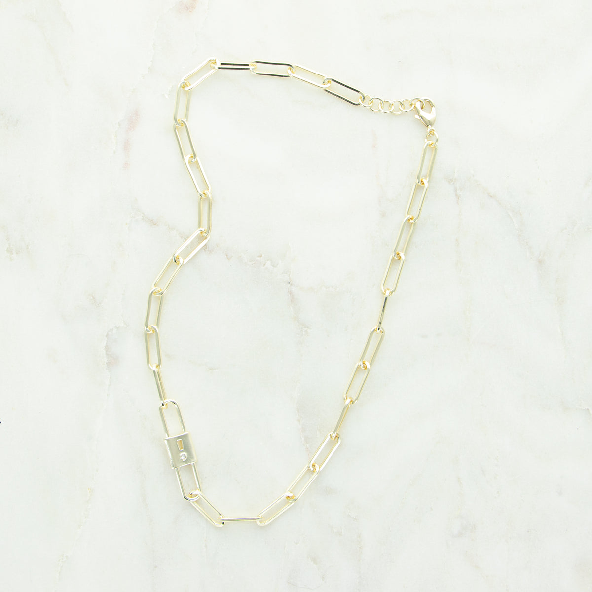 Lock Me Up Short Necklace - Gold – Initial Outfitters