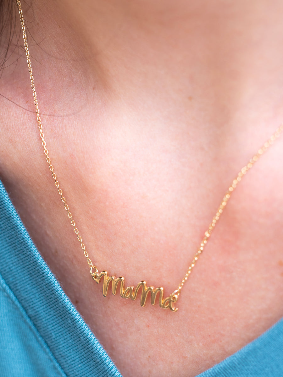 Hey Pretty Mama Necklace- Gold – Initial Outfitters