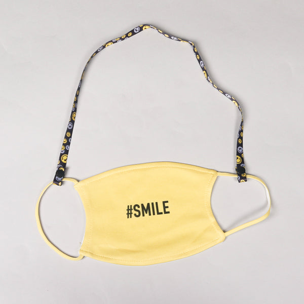 Black & Yellow Smiley Face Mask Lanyard – Initial Outfitters